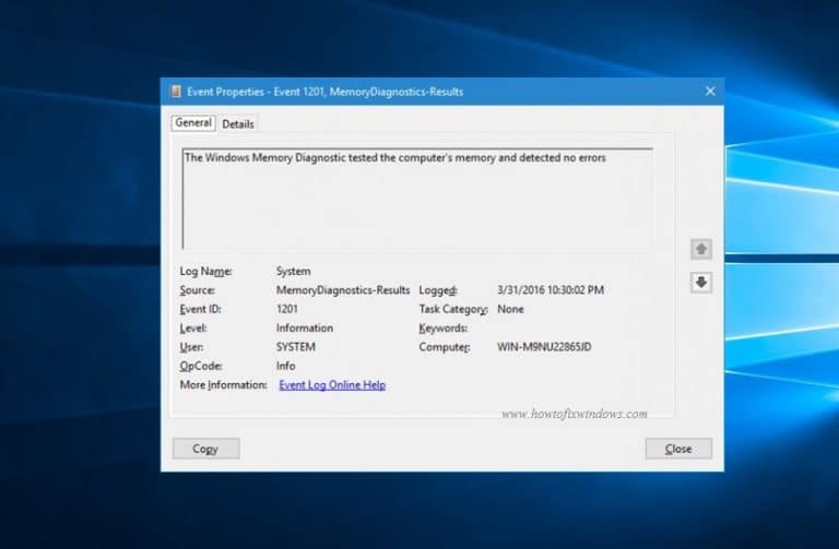 Run Windows Memory Diagnostic Tool To Fix Memory Problems
