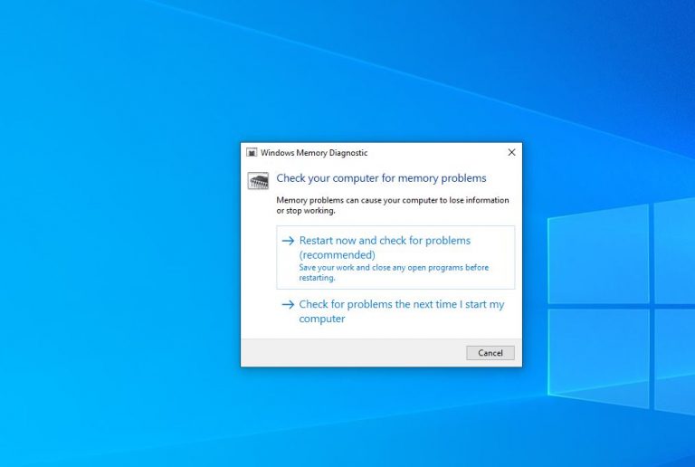 Run Windows Memory Diagnostic Tool To Fix Memory Problems