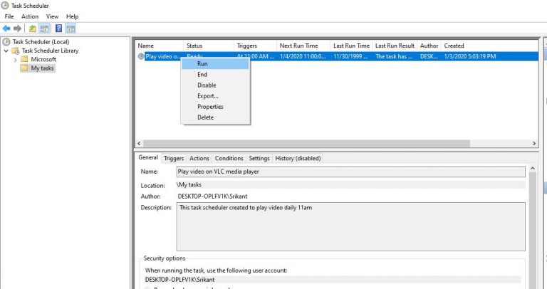 How to schedule a program to run at a specific time in windows 10