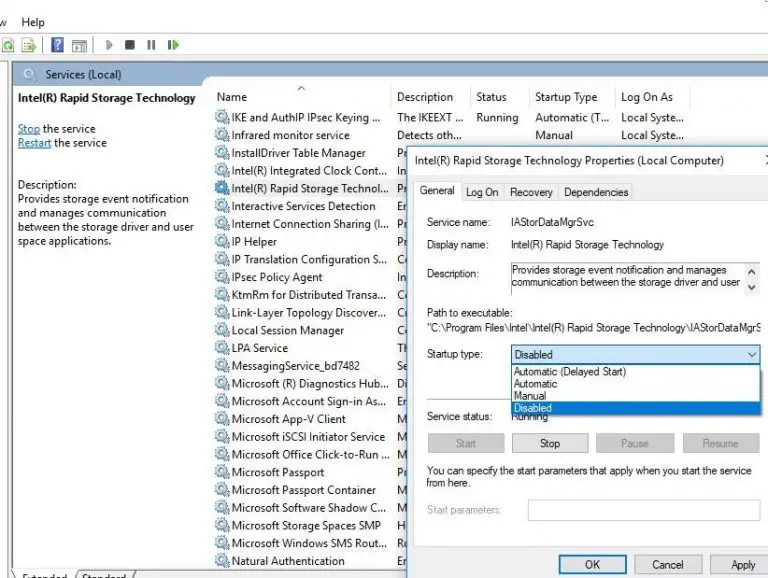 Fix High CPU Usage By IAStorDataSvc on Windows 10 version 22H2