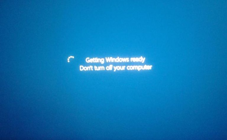 Getting windows ready stuck after install windows 11 update