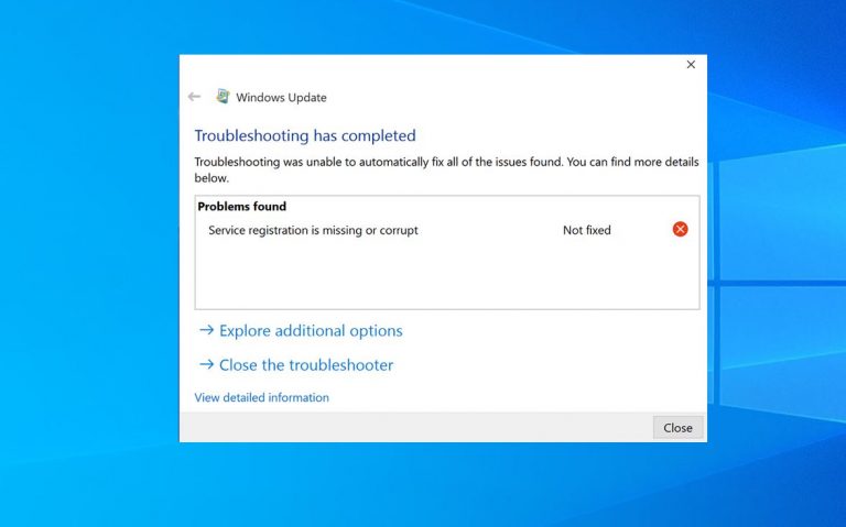 Fix Service Registration Is Missing Or Corrupt In Windows 10/11