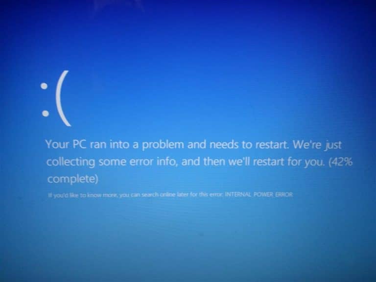 7 solutions to fix Fix windows 10 Internal Power Error