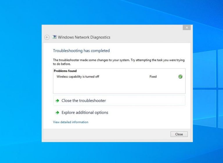 Fix Wireless Capability is Turned off Error On Windows 10