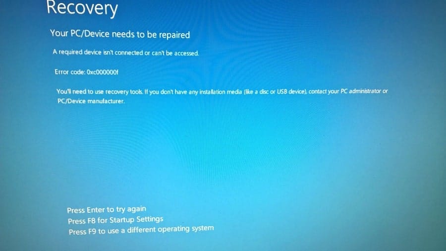 Solved BCD Error Code 0xc000000f On Boot Up Windows 10 Solved BCD Error Code 0xc000000f On Boot Up Windows 10