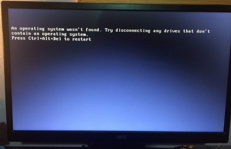 Solved: An operating system wasn’t found on Windows 10/8.1/7