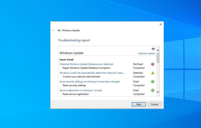 Solved Potential Windows Update Database Error Detected On Windows 10