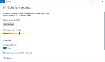 How To Enable and Configure Windows 10 Night Light settings