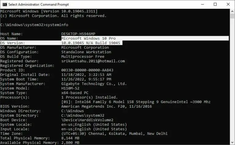 Find Out Which windows 10 Version Build and Edition you have installed