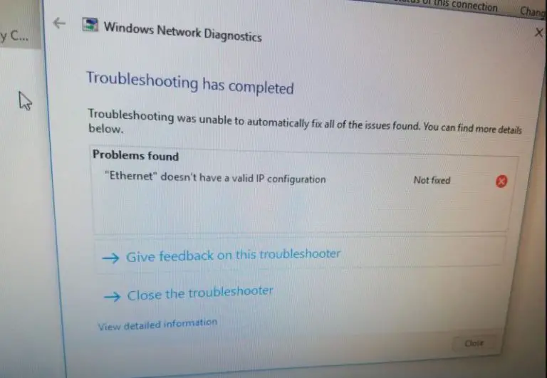 Fix Ethernet Doesn’t Have A Valid IP Configuration Error In Windows 10