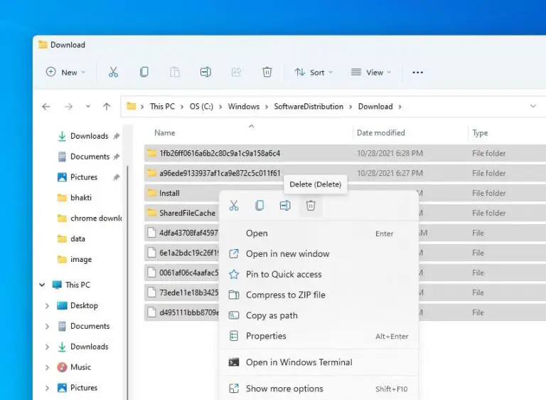 Service host Windows update High CPU usage in Windows 11