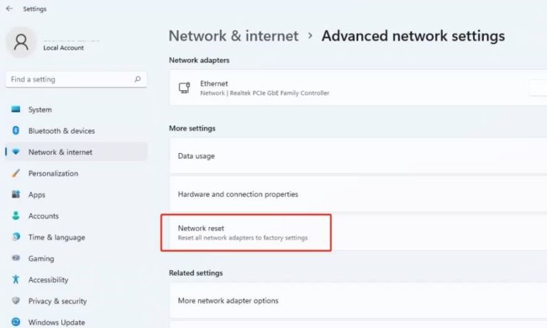 How To Reset Windows 11 Network Settings
