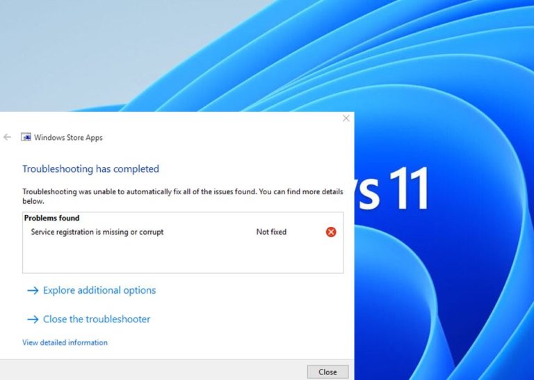 Solved: Service Registration is Missing or Corrupt Windows 11
