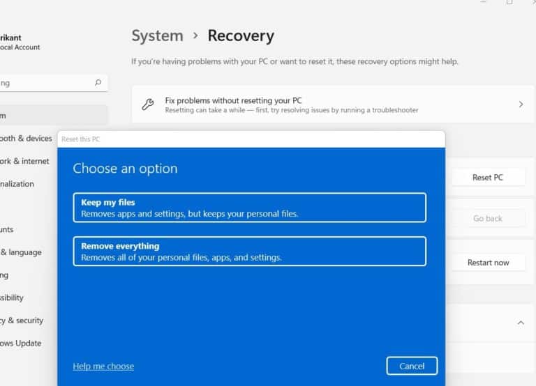 3 Ways to Factory Reset windows 11 without losing data