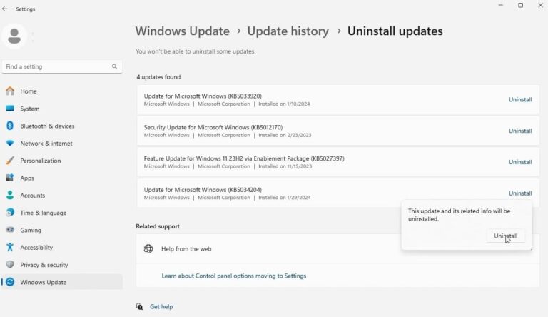 How to Uninstall Windows 11 Feature Update (Version 25H2)