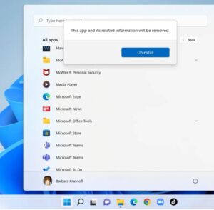 How to uninstall apps from Microsoft store windows 11