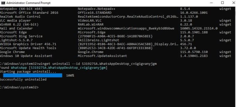 How to uninstall apps from Microsoft store windows 11