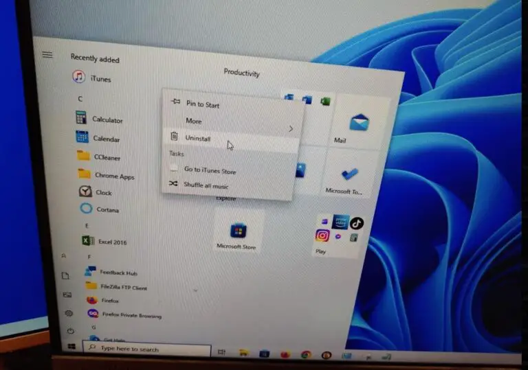 How to uninstall apps from Microsoft store windows 11