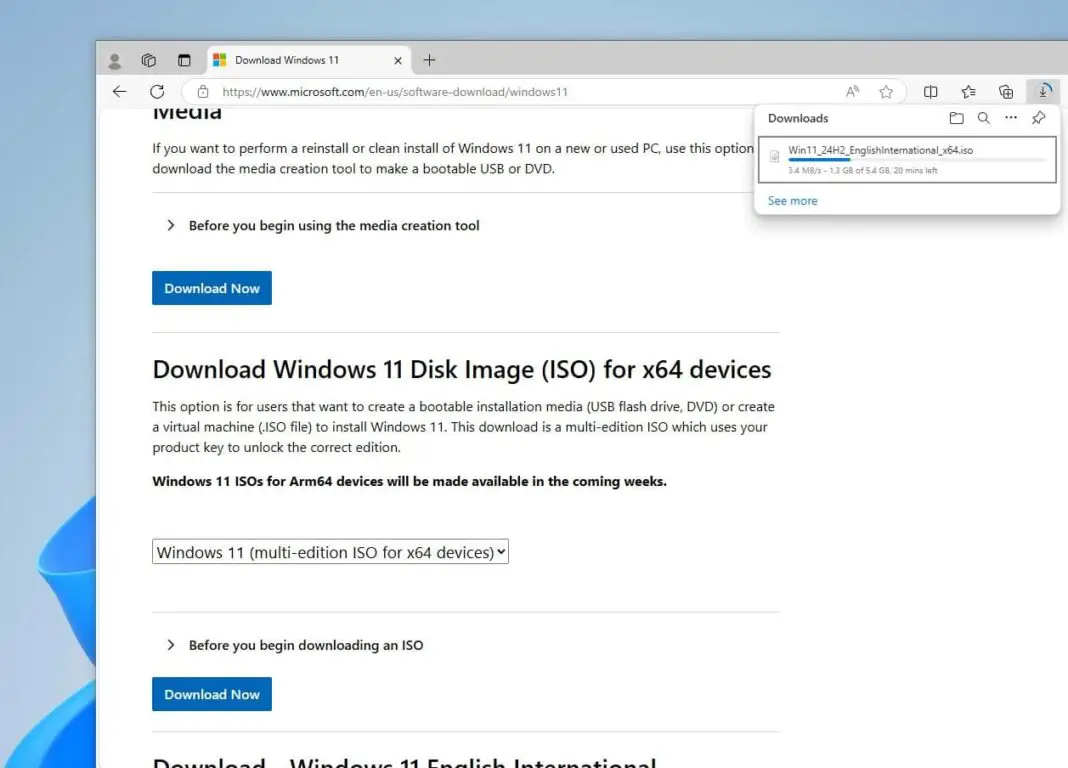 Download Windows 11 ISO File (64 Bit) version 24H2 FREE