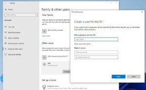 How To Create and Delete user account windows 10
