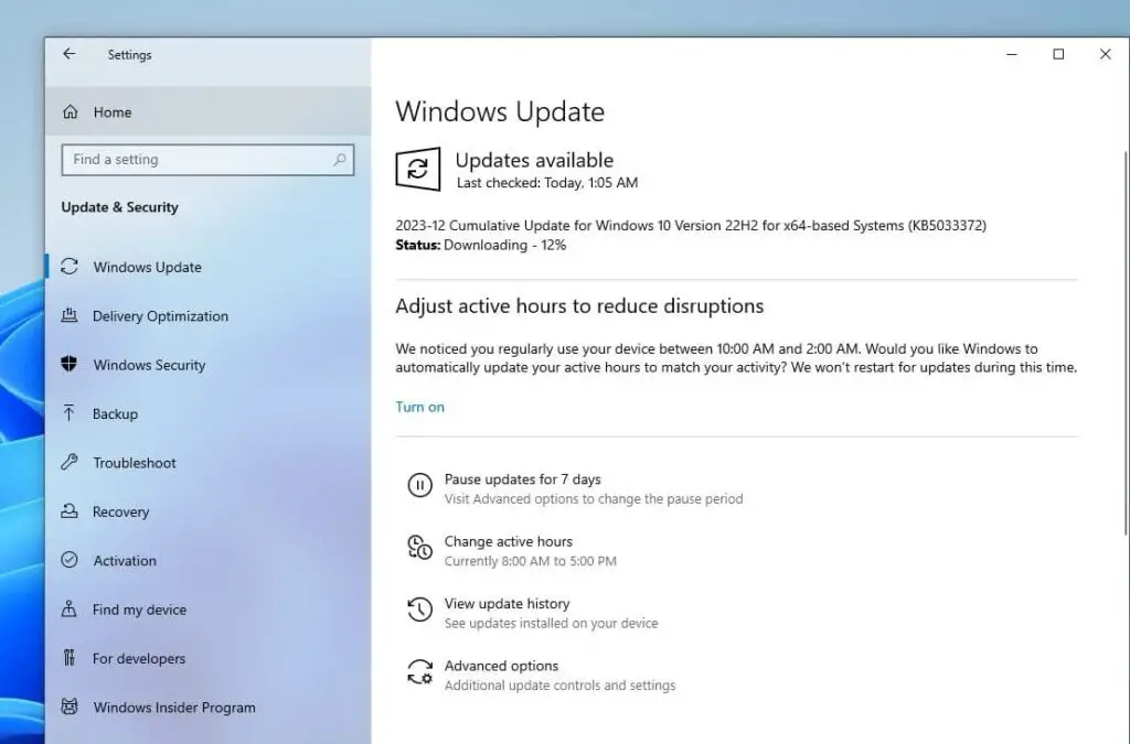 Windows 10 KB5033372 (Build 19045.3803) Enable Copilot access