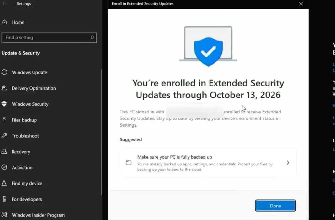 How to Enroll in Windows 10 Extended Security Updates (ESU) for Free