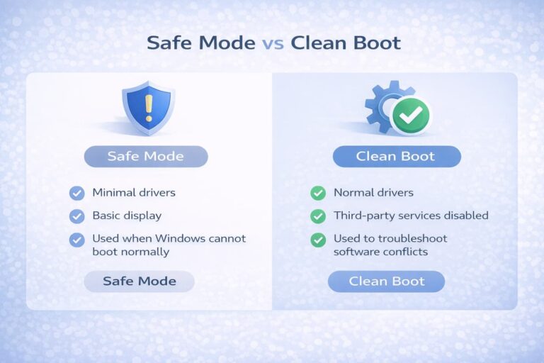 Clean Boot vs Safe Mode in Windows 11 and 10 (Difference and When to ...